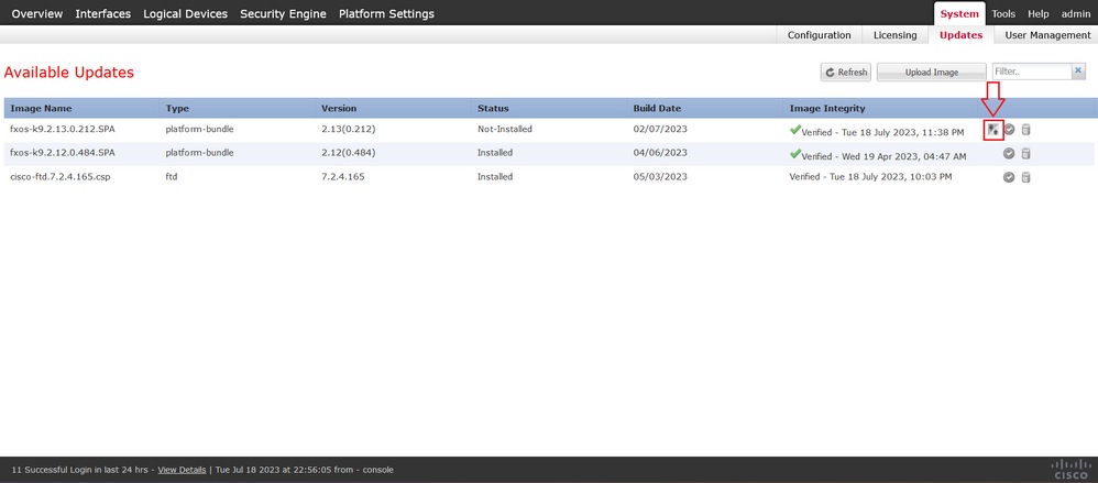 Upgrade het Firepower Extensible Operating System (FXOS) met Firepower ...