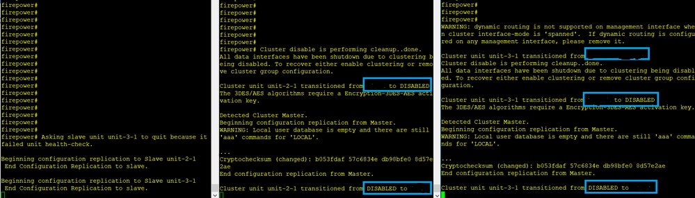 Solucionar problemas do cluster Firepower Threat Defense (FTD) - Cisco