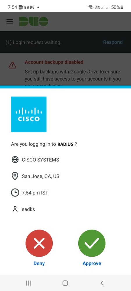 تكوين AnyConnect FlexVPN باستخدام مصادقة EAP و DUO - Cisco