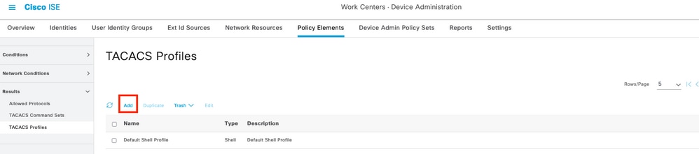 在带有ISE服务器的UCS Manager上配置TACACS+身份验证域 - Cisco