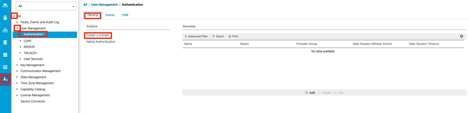 在带有ISE服务器的UCS Manager上配置TACACS+身份验证域 - Cisco