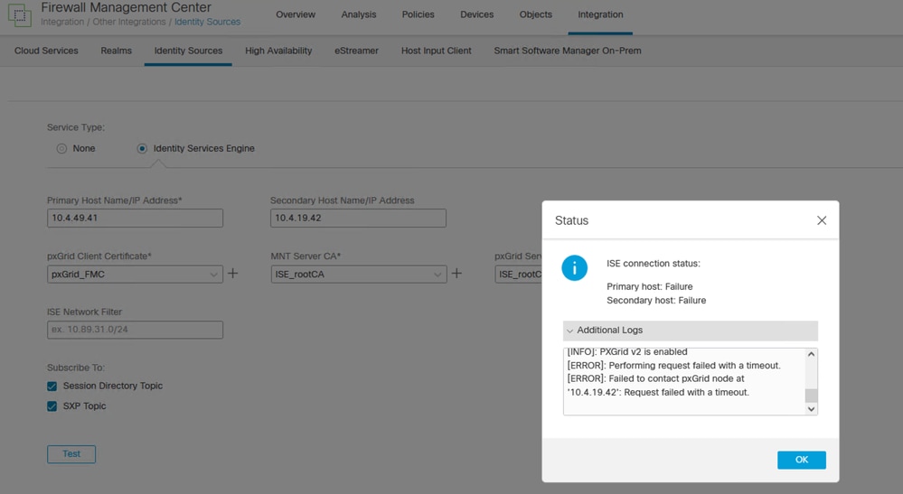 FMC 7.2.4 통합으로 ISE 3.2 구성 및 문제 해결 - Cisco