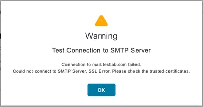 在ISE上配置安全SMTP服务器 - Cisco