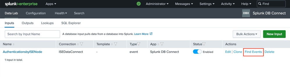 Splunk와 ISE 3.2 Data Connect 통합 구성 - Cisco