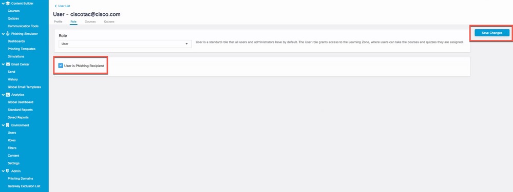 Configurar A Integração Cisco Security Awareness Com O Cisco Secure Email Gateway Cisco