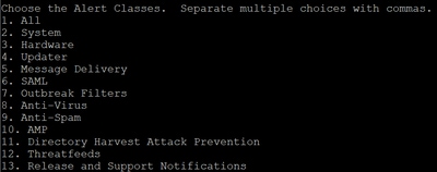 在邮件安全设备中配置警报 - Cisco