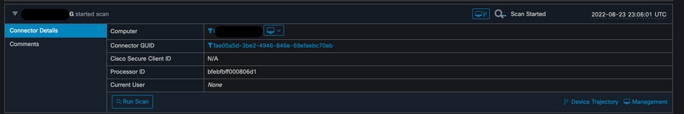 查看安全终端(CSE)Windows扫描 - Cisco