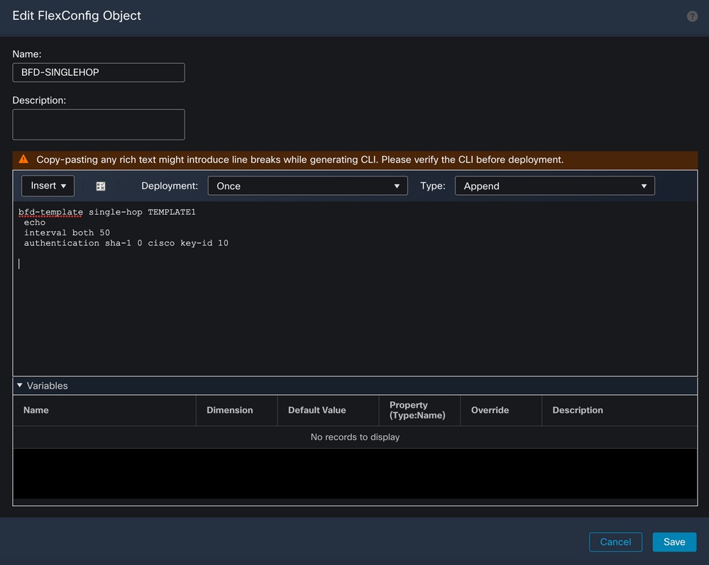 Configuración de BFD en Secure Firewall Threat Defence con Flex-Config - Cisco