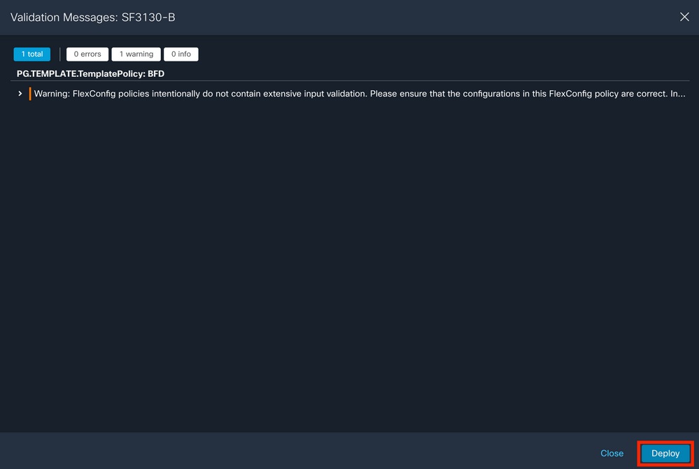 Configuración de BFD en Secure Firewall Threat Defence con Flex-Config ...