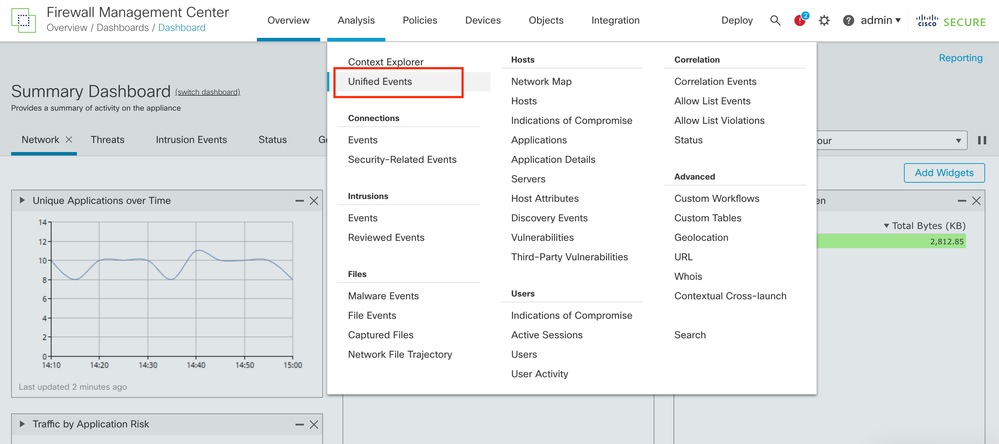 Supervisión de eventos mediante el visor de eventos unificado en la GUI ...