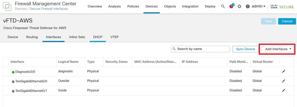 Configuración de interfaces Geneve en FTDv seguro - Cisco