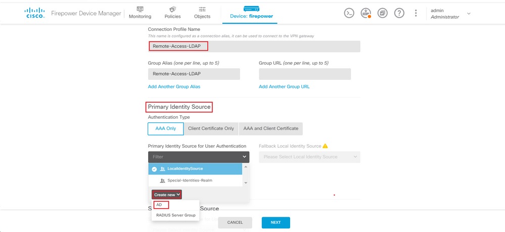 Fdmによって管理されるftdでのravpnのldap属性マップの構成 Cisco
