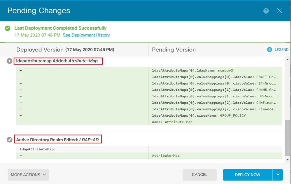 Fdmによって管理されるftdでのravpnのldap属性マップの構成 Cisco