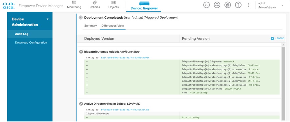 Fdmによって管理されるftdでのravpnのldap属性マップの構成 Cisco