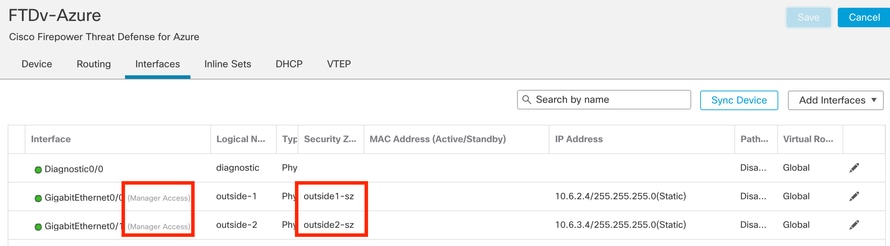 Redundante data-interface implementeren in Azure FTD beheerd met CD-FMC ...