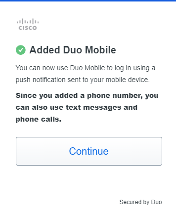 Duo Mobile on Security Cloud 로그인 재설정 - Cisco