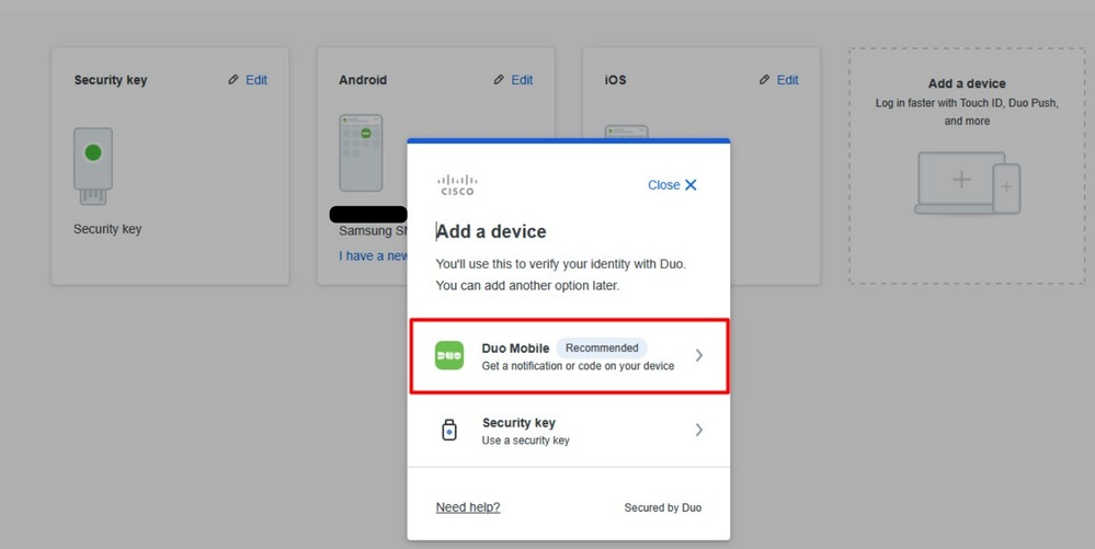 Restablecer Duo Mobile en Security Cloud Sign-On - Cisco