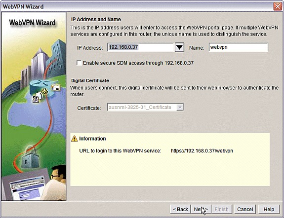 تكوين SSL VPN (WebVPN) Cisco IOS مع SDM - Cisco