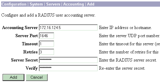 사용자 인증 및 어카운팅 컨피그레이션에 Radius를 사용하는 Windows용 Vpn 3000 Concentrator와 Vpn