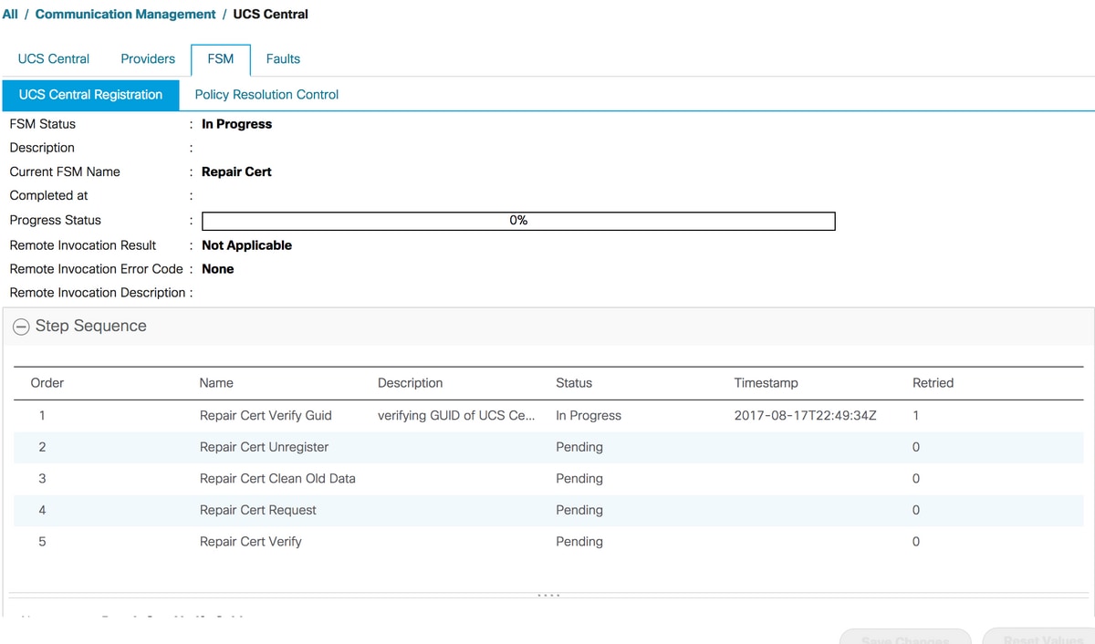 التسجيل المركزي ل UCS واستكشاف الأخطاء وإصلاحها - Cisco