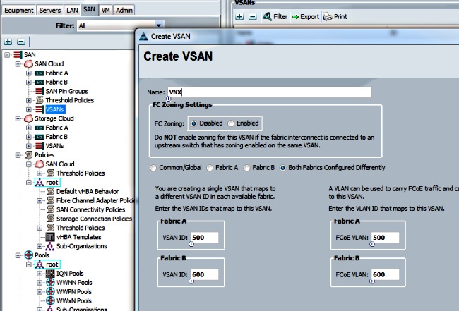 UCS FCoE-installatievoorbeeld voor uplinks - Cisco