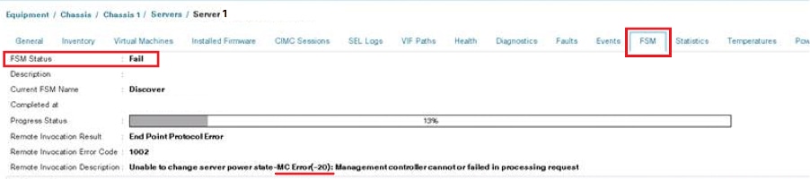 أستكشاف مشكلات اكتشاف الخوادم النصلية UCS وإصلاحها - Cisco