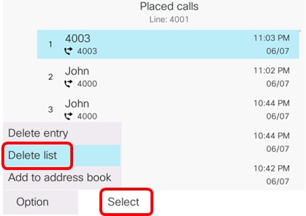 Manage Recent Calls List on a Cisco IP Phone 7800 or 8800 Series ...