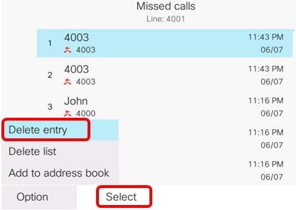 Manage Recent Calls List on a Cisco IP Phone 7800 or 8800 Series ...
