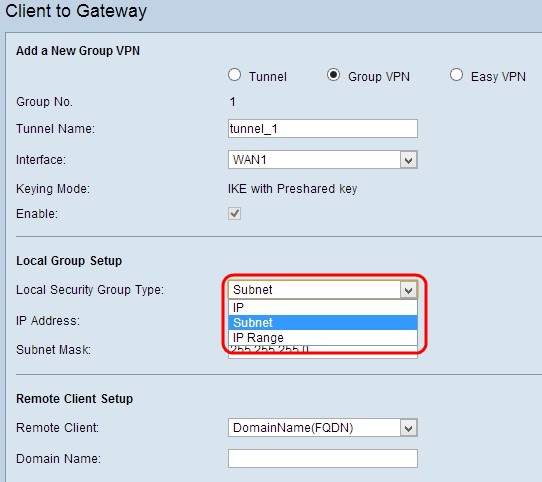 RV320 및 RV325 VPN Router Series에서 Group Client to Gateway Virtual Private Network(VPN) 구성 - Cisco