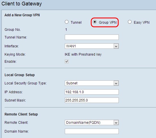 RV320 및 RV325 VPN Router Series에서 Group Client to Gateway Virtual Private Network(VPN) 구성 - Cisco