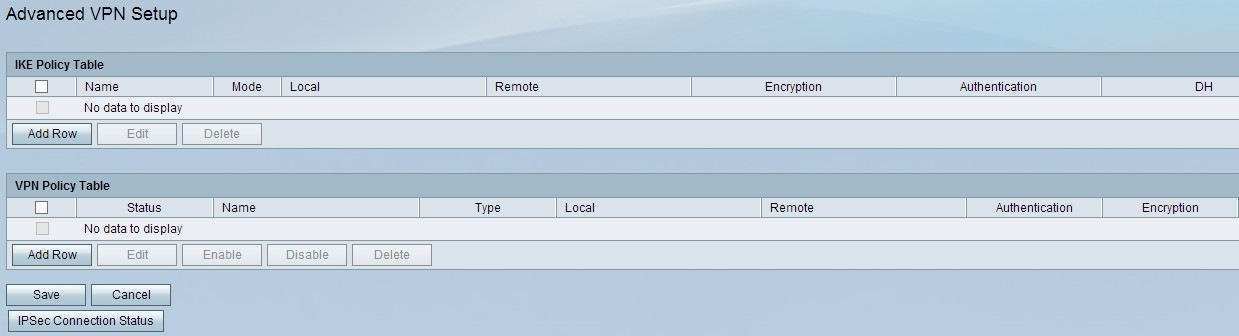 在RV110W防火牆上配置高級虛擬專用網路(VPN)設定 - Cisco