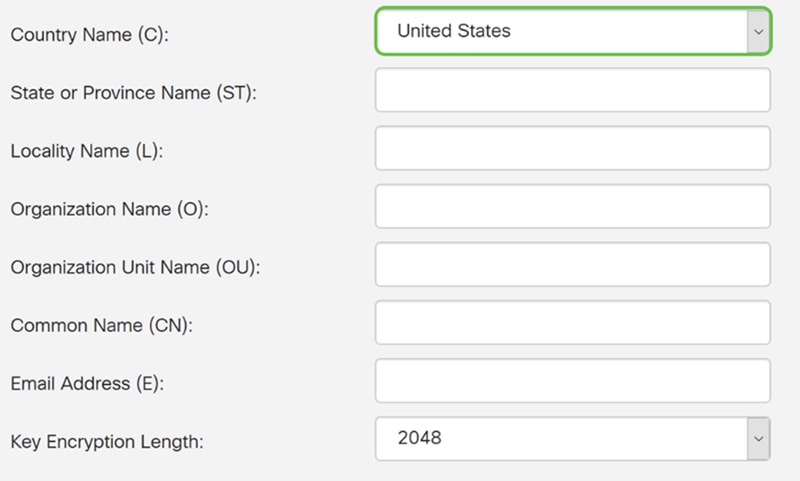 RV160 및 RV260 Series 라우터의 인증서(CSR 가져오기/내보내기/생성) - Cisco