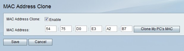 Configuración de la clonación de direcciones MAC en los modelos RV110W ...