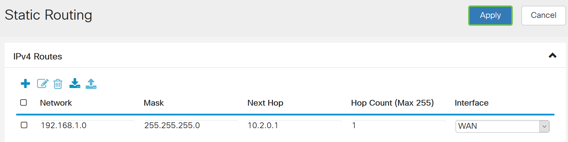 Configurazione del routing statico su RV160 e RV260 - Cisco