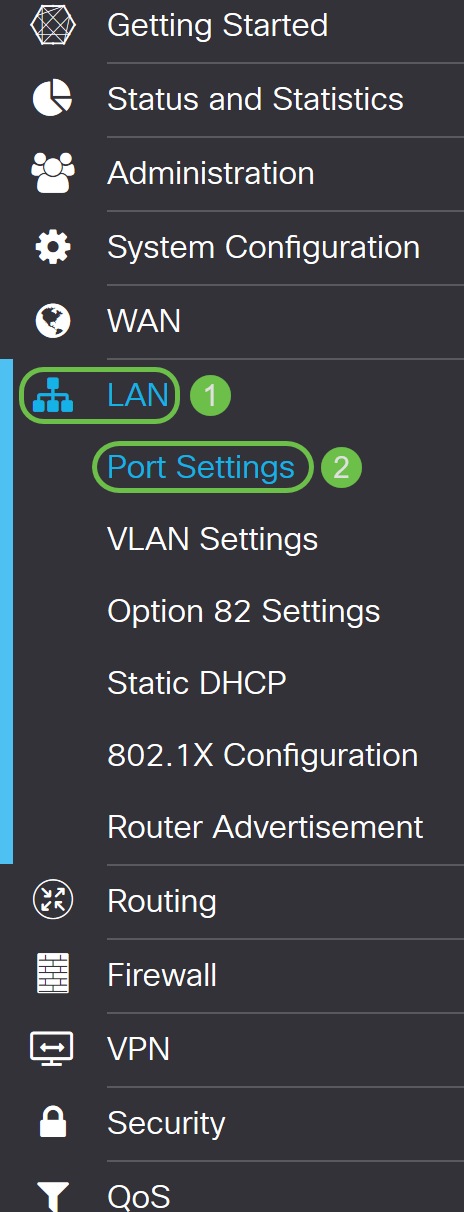 Configuración de los parámetros de puerto en los routers RV160 y RV260 ...