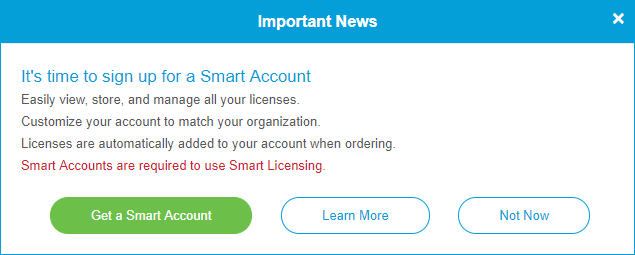 Smart Account 라이센싱 및 토큰 - Cisco