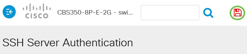 مصادقة SSH على محول Cisco Business 350 - Cisco