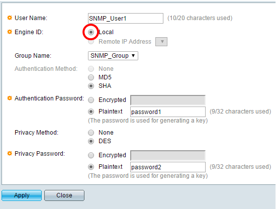 스위치에서 Snmpsimple Network Management Protocol 사용자 구성 Cisco