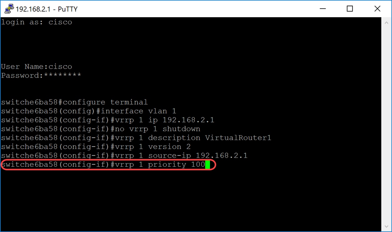 Configuration des routeurs virtuels VRRP sur un commutateur SG550XG via l'interface de ligne de ...