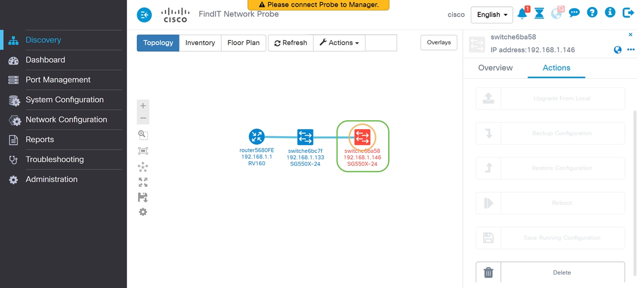 从SG350和SG550上的嵌入式探针卸下设备 - Cisco