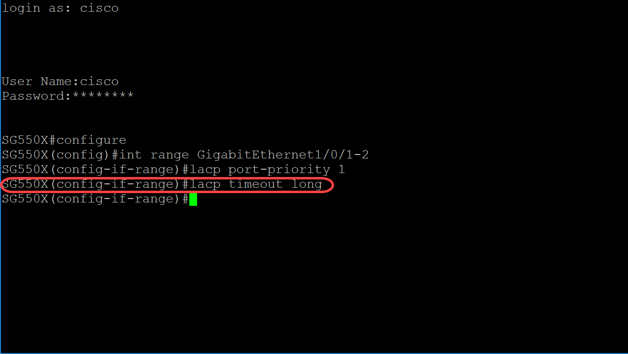 명령줄 인터페이스cli를 통해 스위치에서 Lag 설정 구성 Cisco