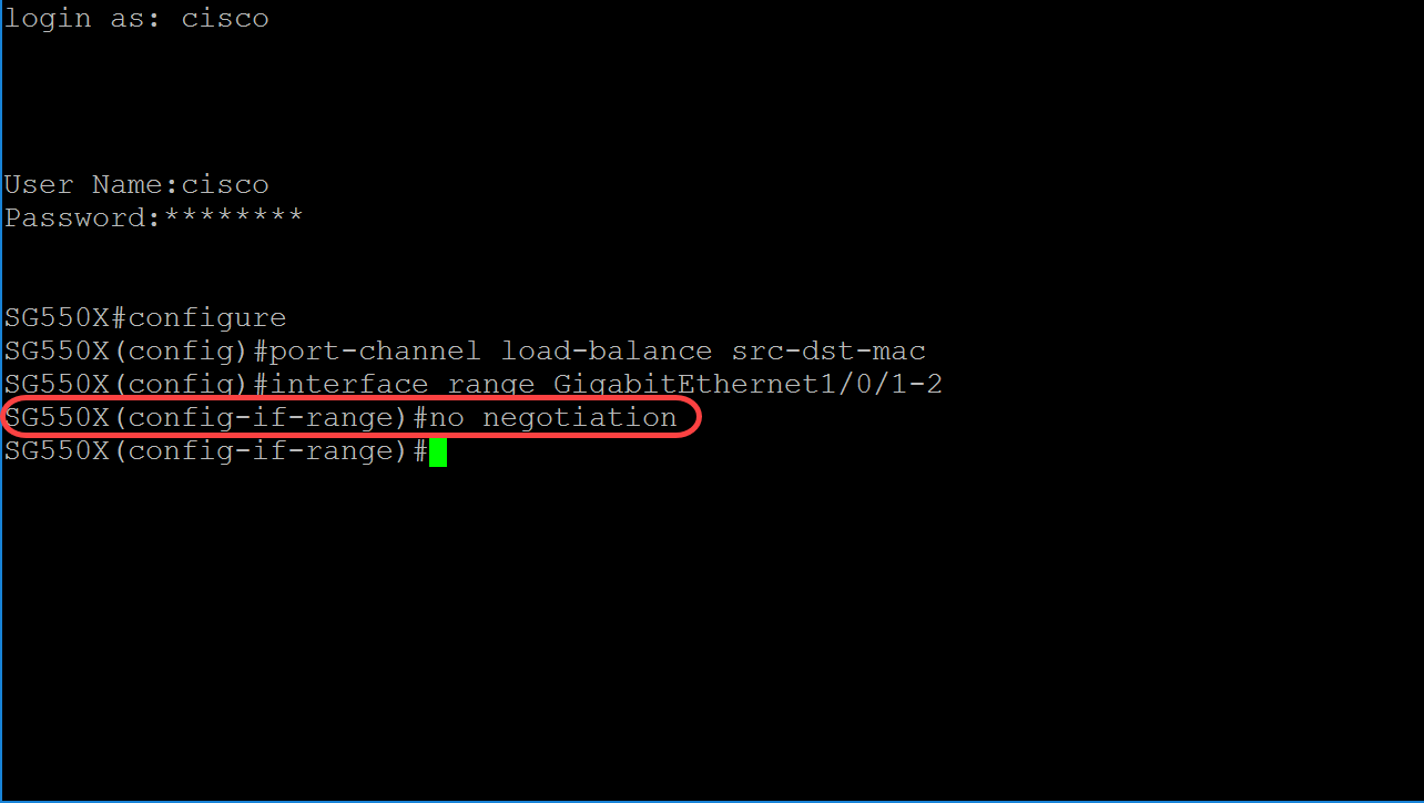 명령줄 인터페이스(CLI)를 통해 스위치에서 LAG 설정 구성 - Cisco