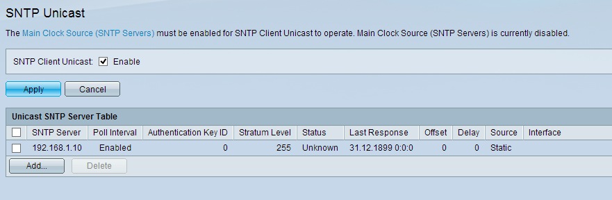 200300 Series 관리 스위치에 Sntpsimple Network Time Protocol 서버 추가 Cisco