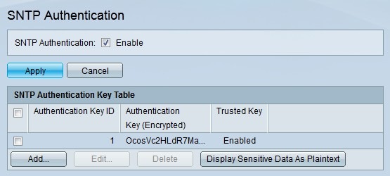 200300系列管理型交换机上的sntp身份验证 Cisco