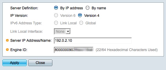 300 Series 관리 스위치에서 Snmpsimple Network Management Protocol 엔진 Id 구성