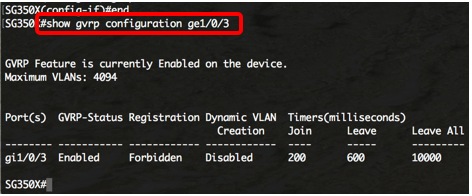 CLI를 통해 스위치에서 GVRP 설정 구성 - Cisco