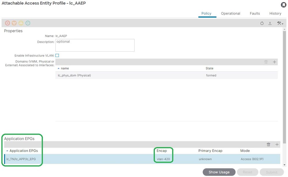 주소 Aci 결함 코드 F0467 문제 해결 Invalid Vlan Invalid Path Encap Already In Use Cisco
