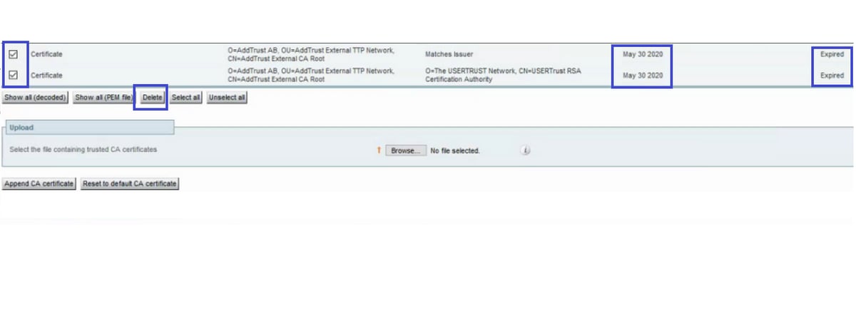 حل مشاكل تسجيل الدخول إلى MRA عبر Expressway واستدعاء B2B بسبب انتهاء ...