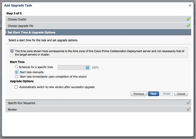 Prime Collaboration 구축을 통해 CUCM/CUC/CUPS 업그레이드 - Cisco