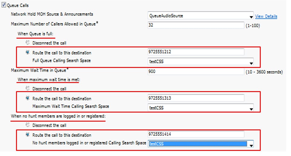 CUCM-native Call Queuing-functie configureren - Cisco